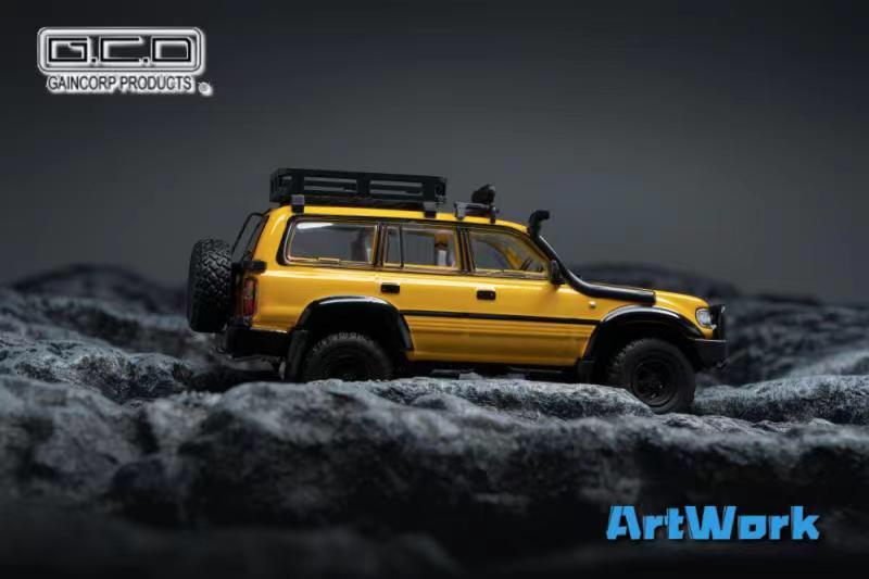 GCD TOYOTA Land Cruiser LC80 VX Turbo 1:64 Yellow – Gulf Models
